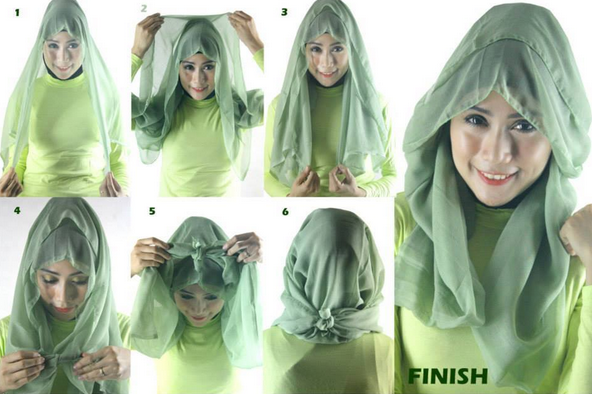 Contoh Tutorial Cara Pakai Kerudung Segi Panjang - Kumpulan Contoh ...