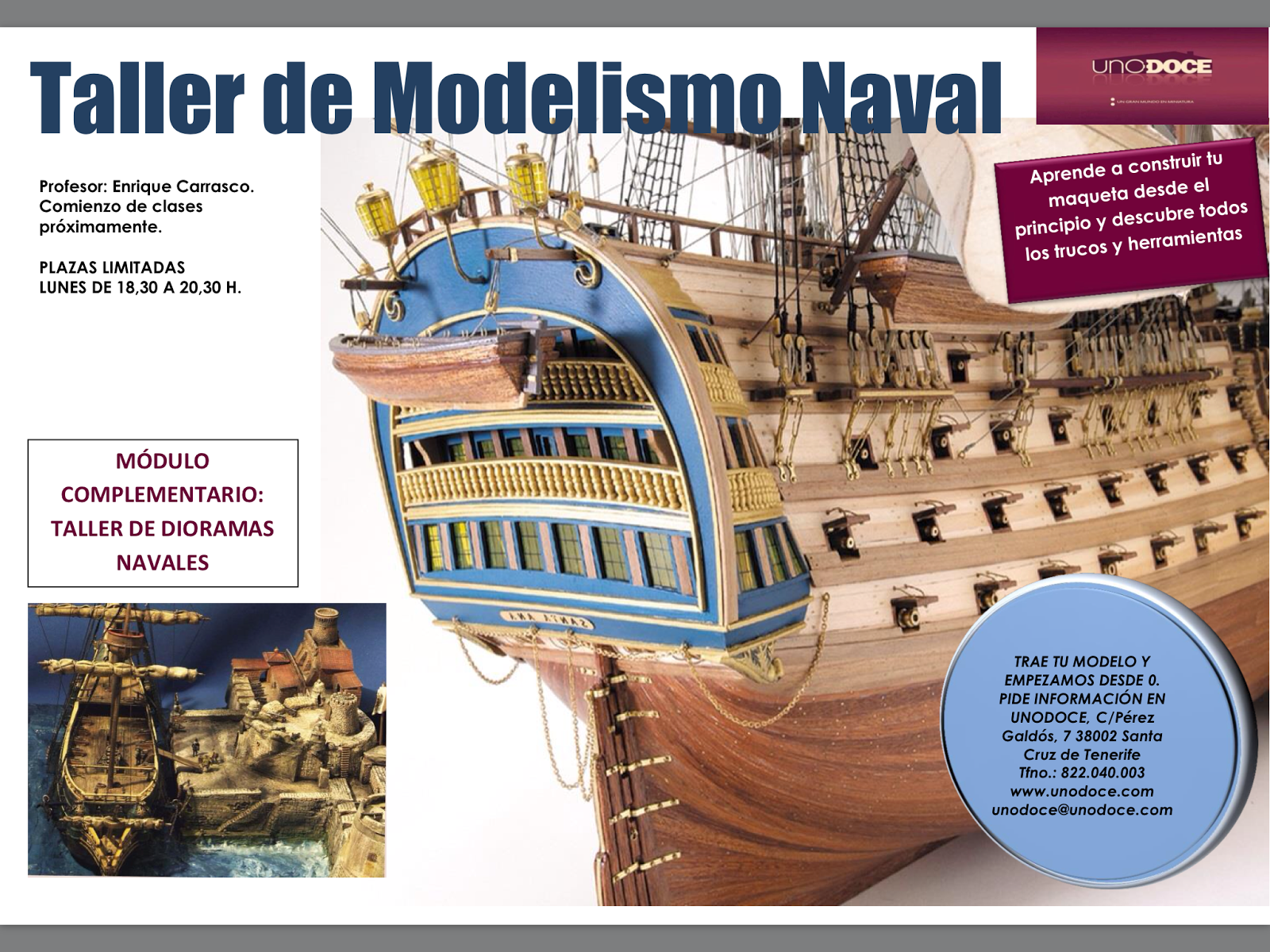 UNO:DOCE: ¡¡NOVEDAD!! PROXIMAMENTE TALLER DE MODELISMO NAVAL EN UNO:DOCE