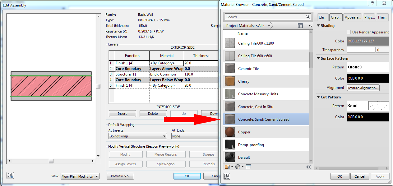 REVIT #2 : CREATING A 150mm BRICKWALL