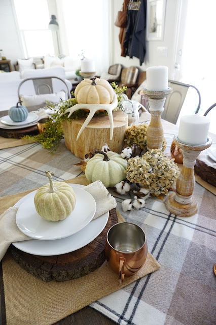 Neutral Rustic Fall Tablescape