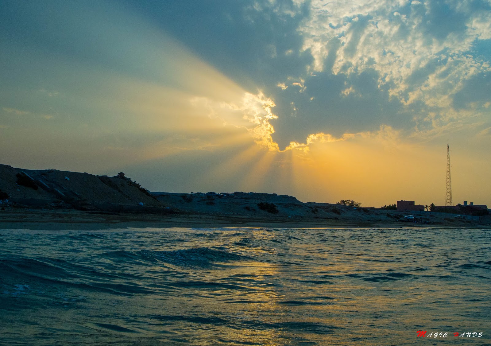 Photo Magic Hands: Blue Water Beach in kuwait.- Julai'a