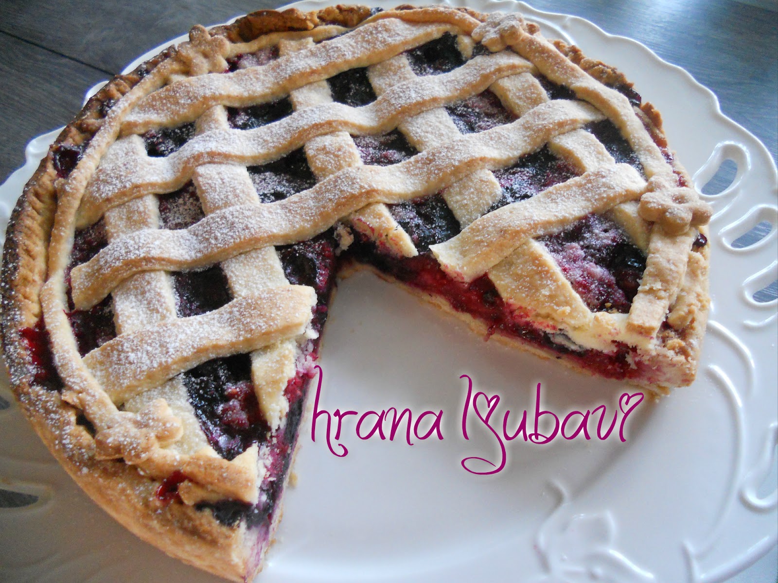 Hrana ljubavi: Blueberry and raspberry pie - Pita od borovnica i malina