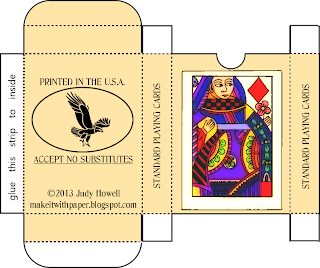 Make it with Paper: Free Printable Craft - Playing Card Box