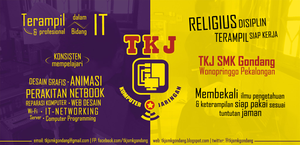 DESAIN BROSUR / PAMFLET TKJ KEREN 2018