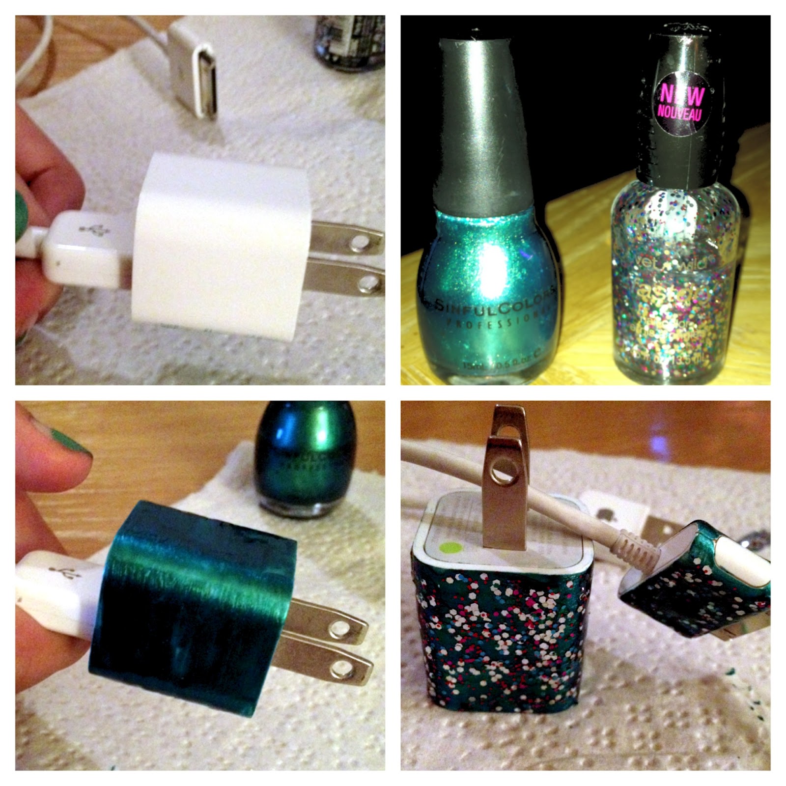 DIY Glitter iPhone Charger | Change With Us