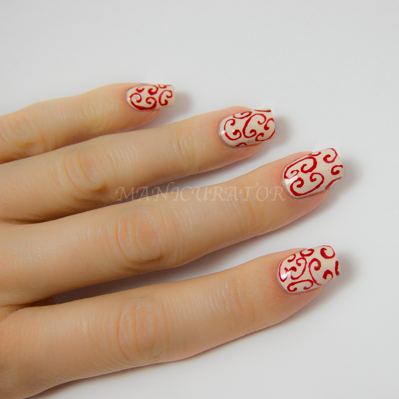 Curved Nail Art with OPI and Nail Candy Pen - Geometric Challenge