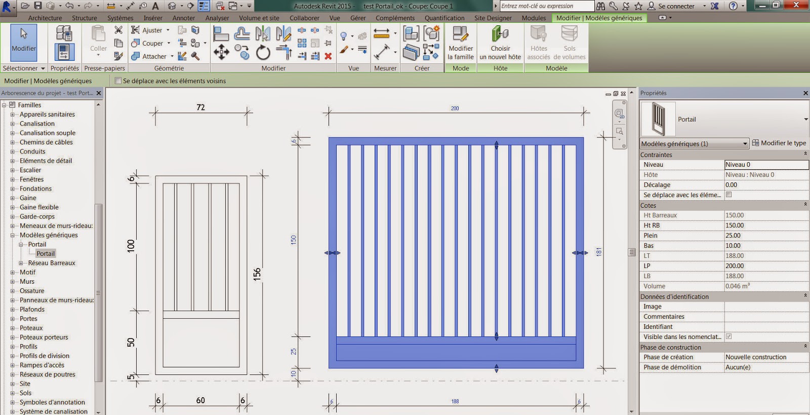 Revit-Mémo: Revit 2015_Famille_Portail paramétrique, Familles ...