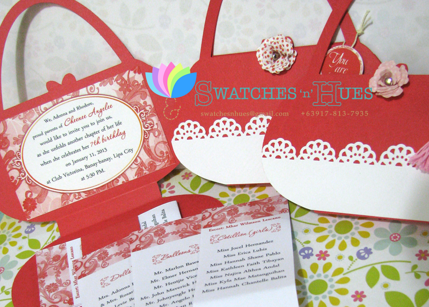 Swatches & Hues : Handmade with TLC: Princess themed purse invitation ...
