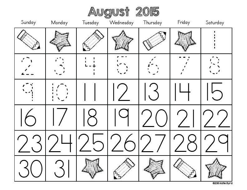 Mrs. Byrd's Learning Tree: Calendars for Number Writing UPDATE!