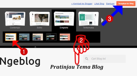Cara Ganti Tema/Template/Tampilan Blog dengan Template Gratis Bawaan ...