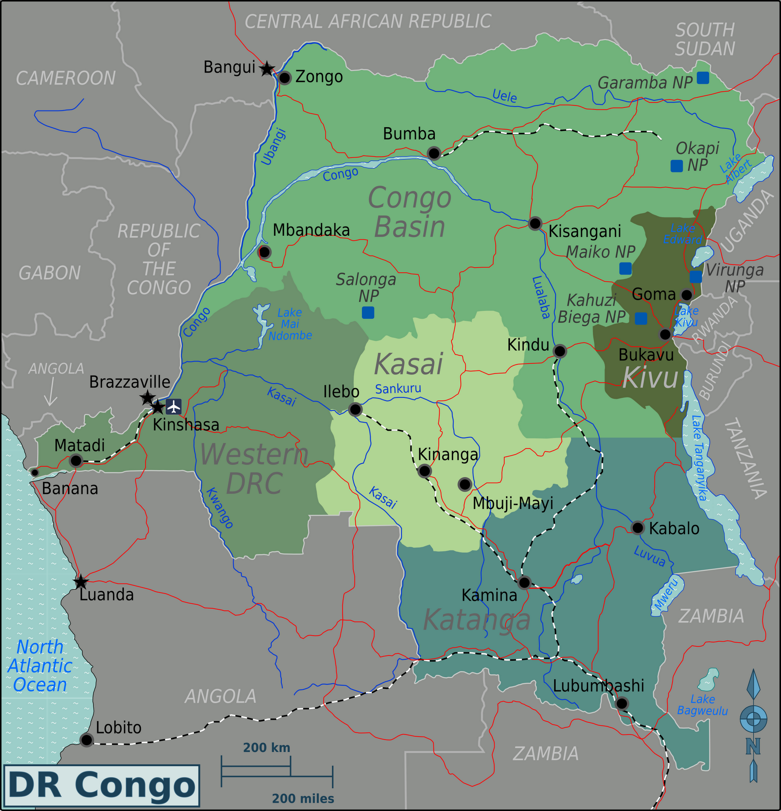 Democratic Republic of the Congo: 8. Regions
