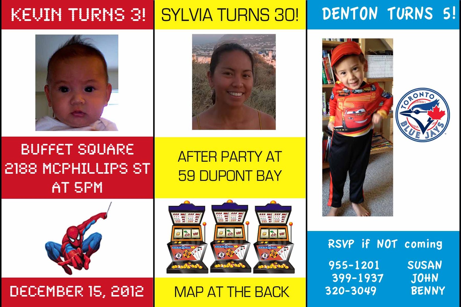 Mommy Designs: Triple Birthday Celebration