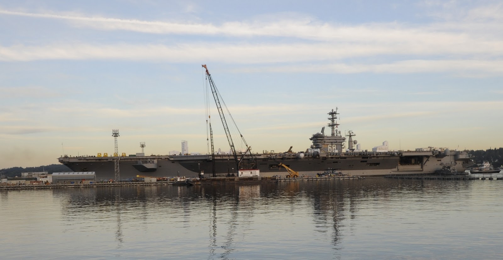 USS NIMITZ (CVN 68): Back on the water: Nimitz departs dry dock