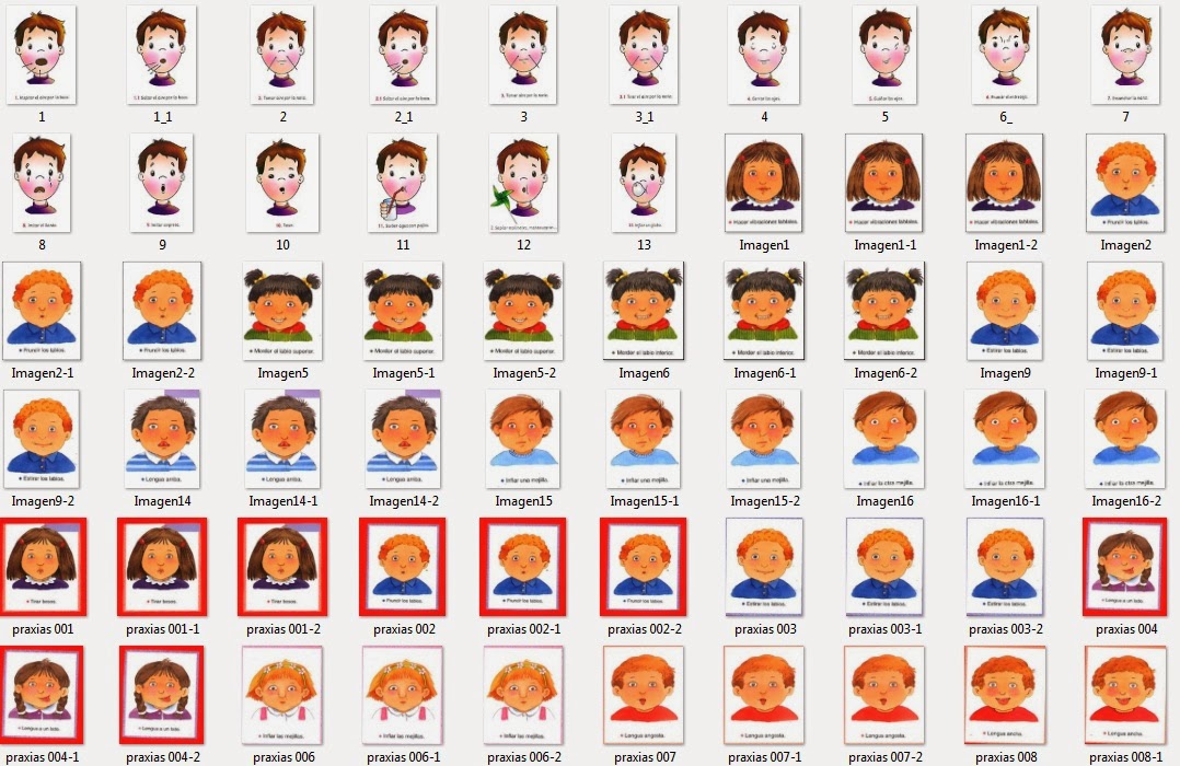 LA ALEGRÍA DE ENSEÑAR: 67 imágenes cone jercicios de PRAXIAS BUCOFACIALES