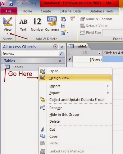 How to create tables in Microsoft Access Database 2010 | MY.NET Tutorials
