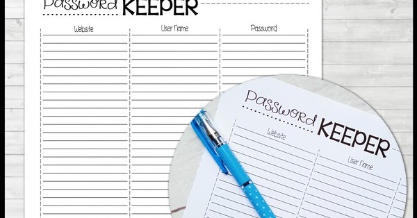 {FREEBIE} Printable Password Keeper - My Computer is My Canvas