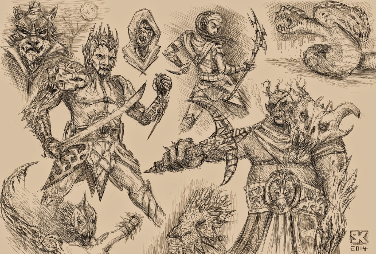 Sunil Kainth - Sketchblog: Fantasy sketches and Ryu fan art