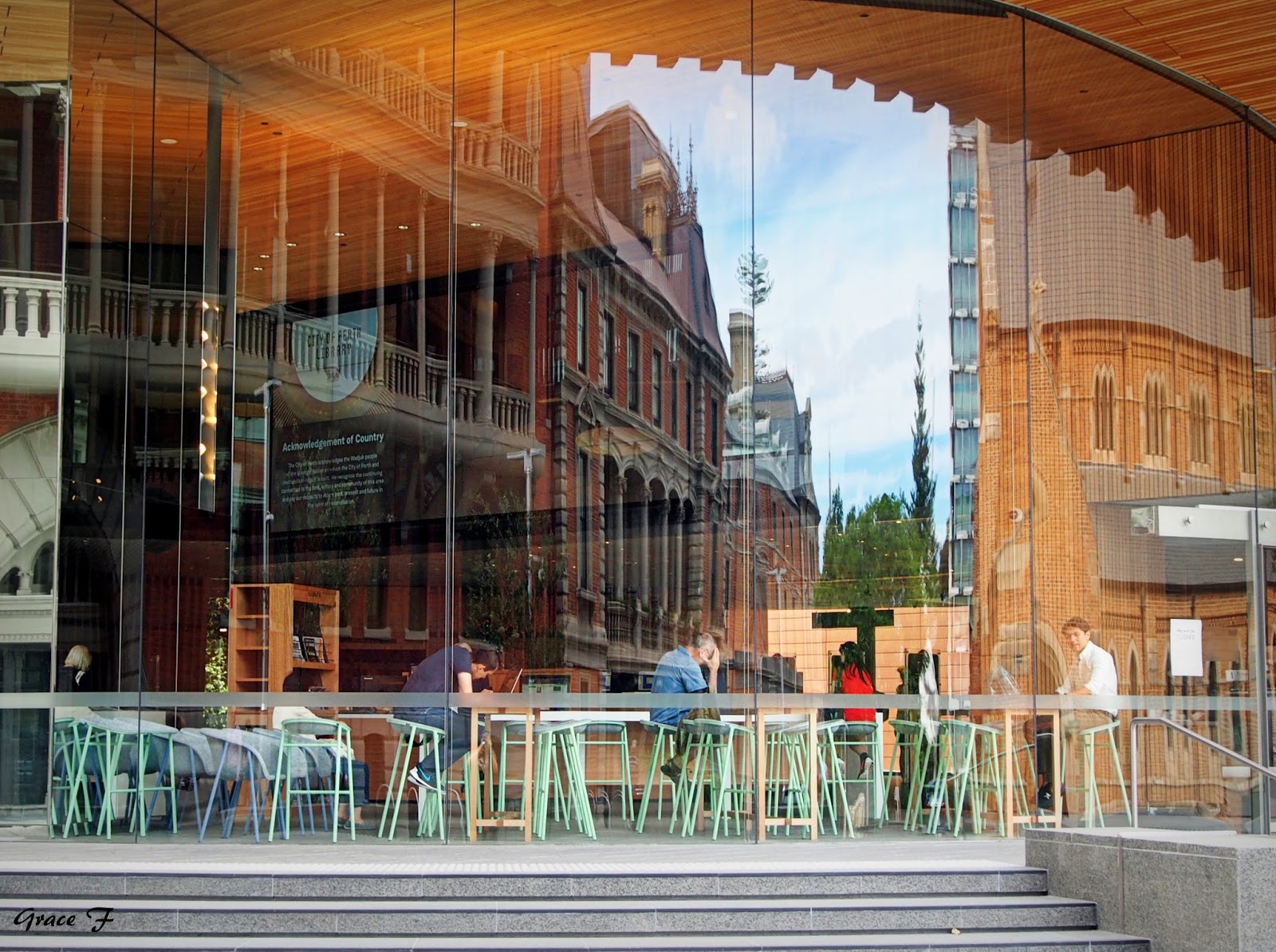 Perth Daily Photo : City of Perth Library.. reflections.