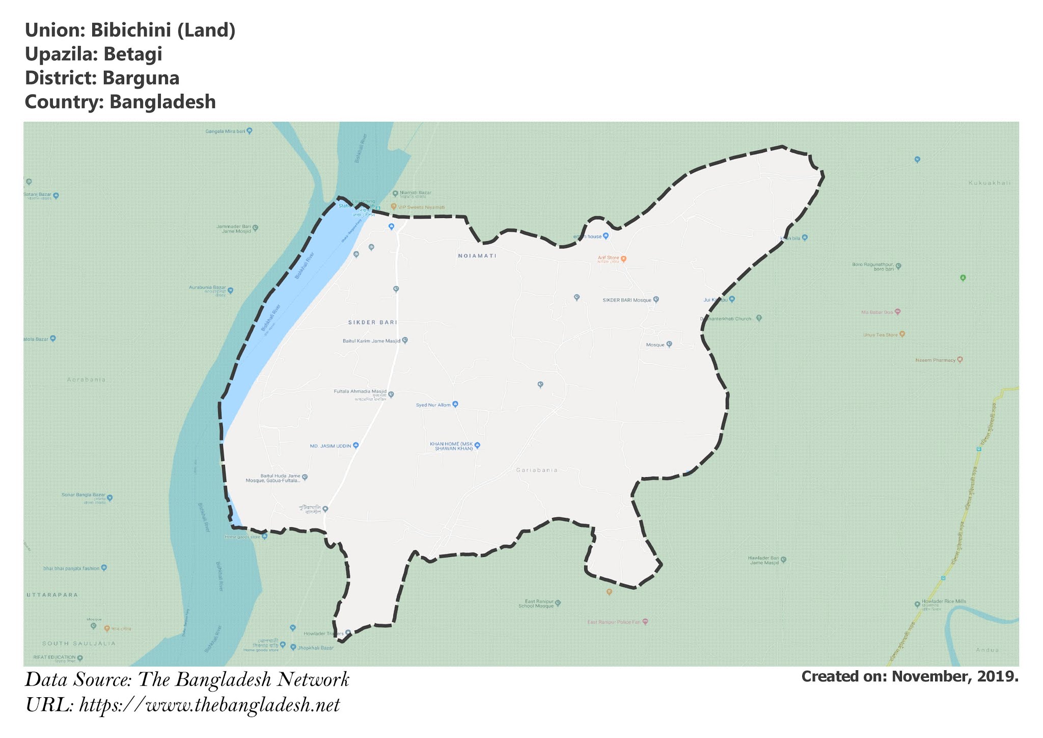 Bibichini Union, Barguna