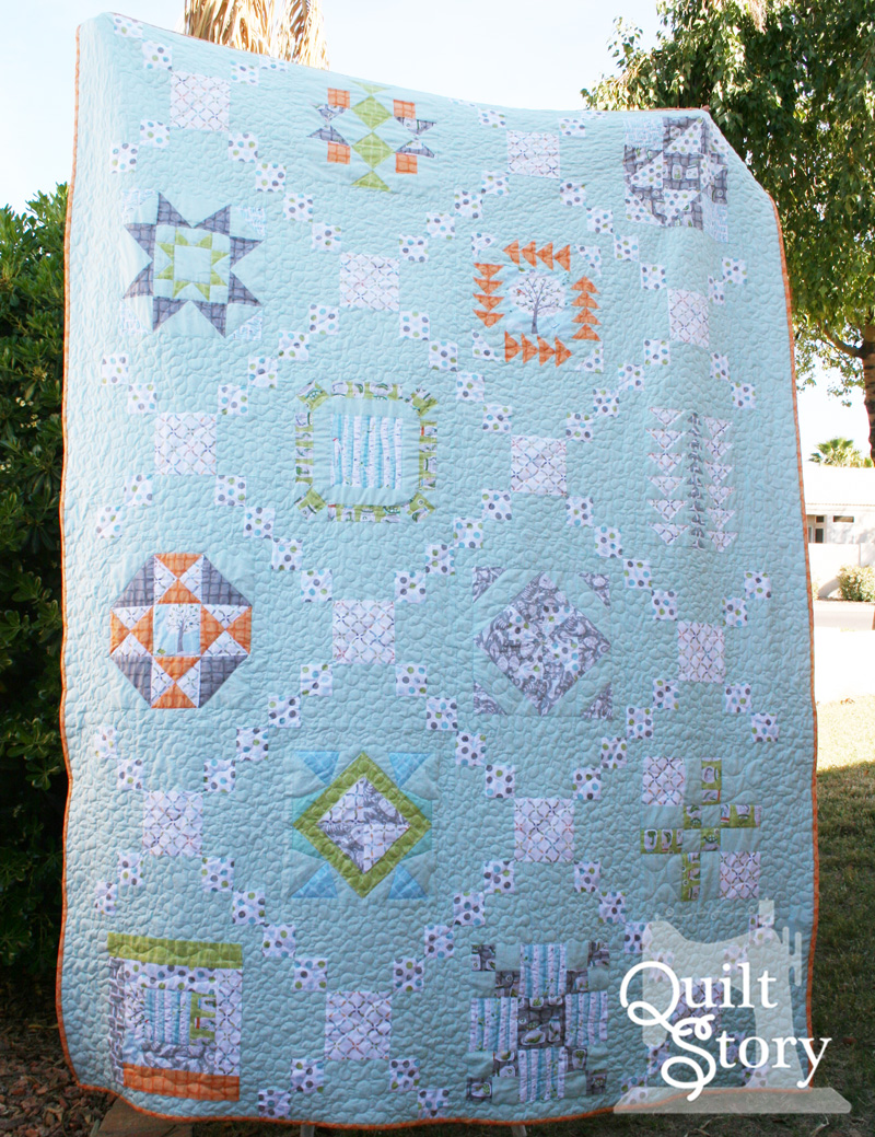 Quilt Story: Sampler Chain Quilt Finish and Fab Tues!