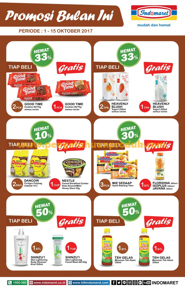 Promosi Indomaret Bulan Ini Periode 1 - 15 Oktober 2017