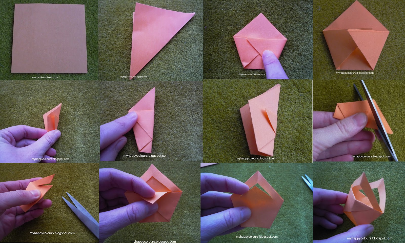 myhappycolours: Tutorial plic origami