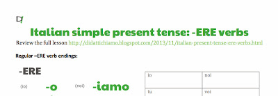 Didattichiamo!: Italian present tense: -ERE verbs