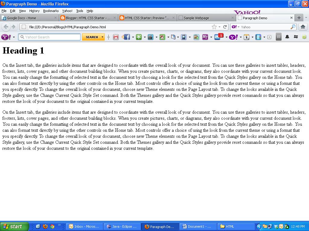 HTML CSS Starter HTML CSS Starter