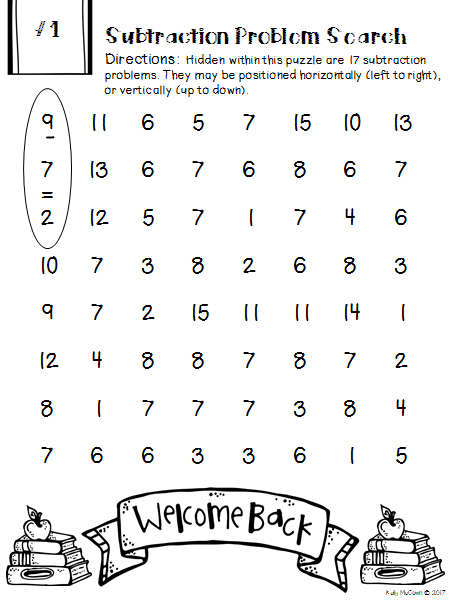 Kelly McCown: FREE Back to School Puzzles