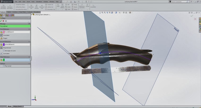 How to create Surface Modelling of in SolidWorks 2014 - SolidWorks Share