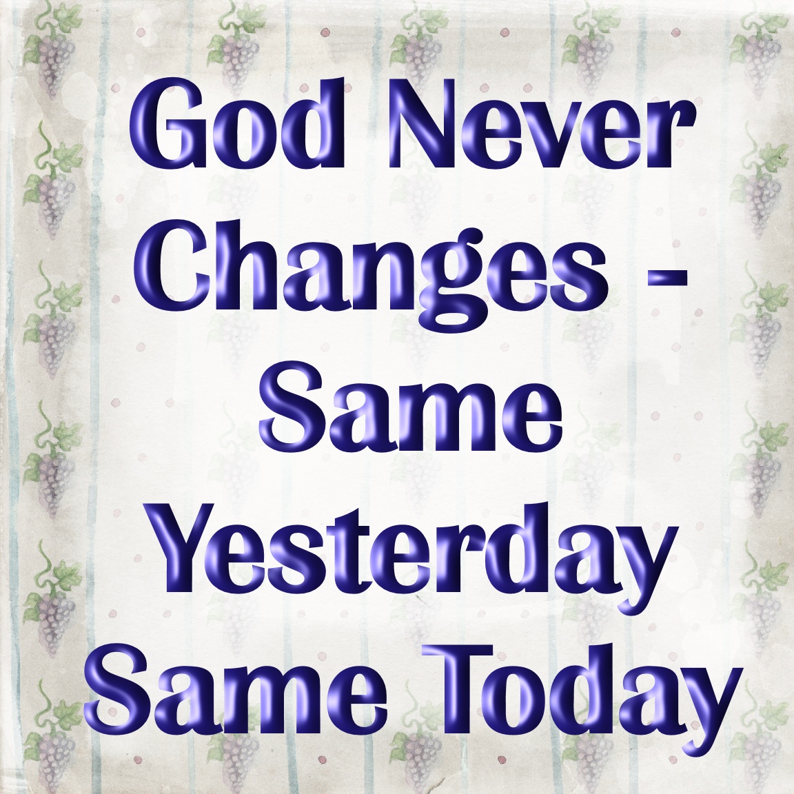 God Never Changes