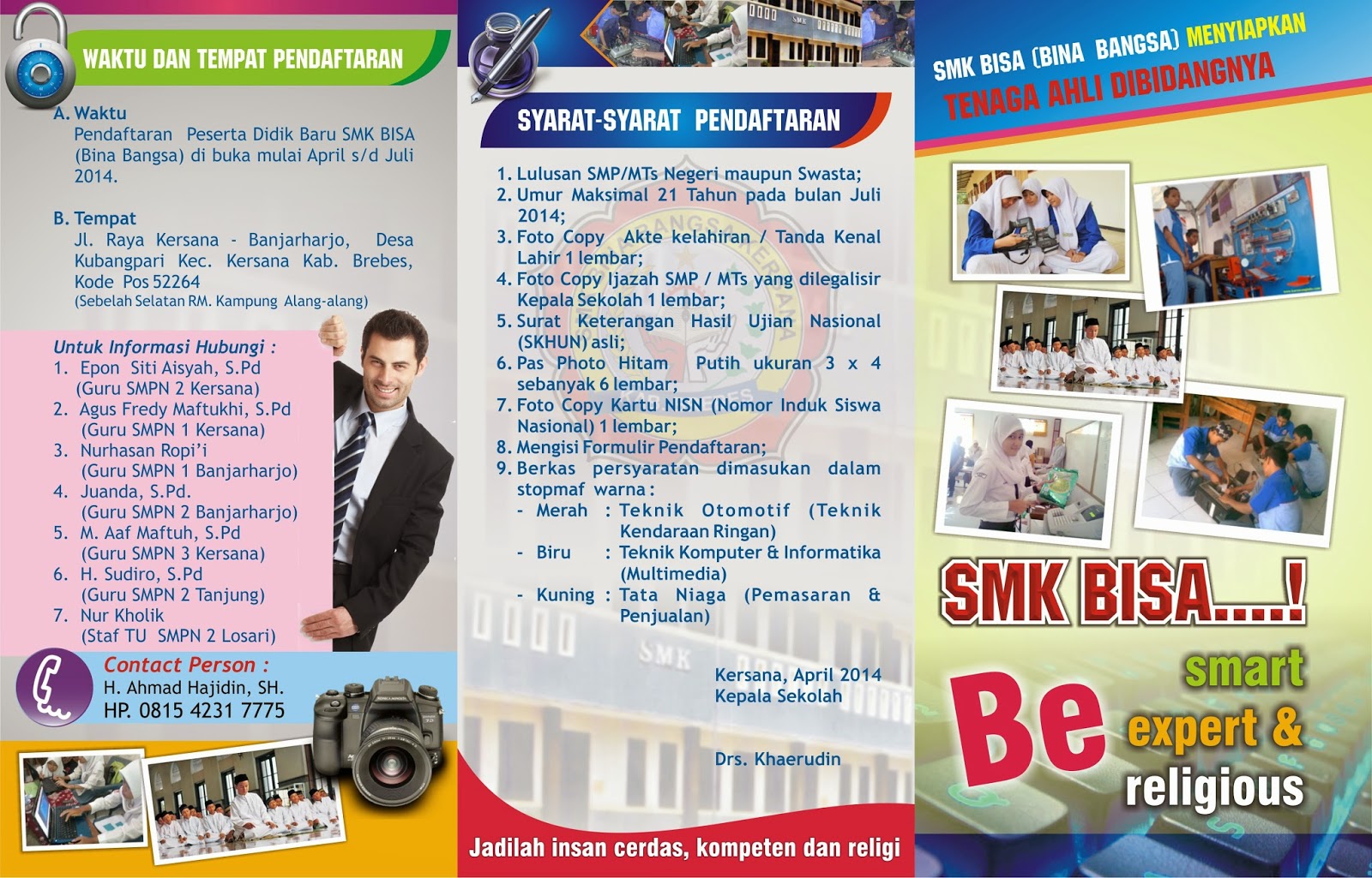 ESAprint: BROSUR PPDB SMK BISA 2014/2015