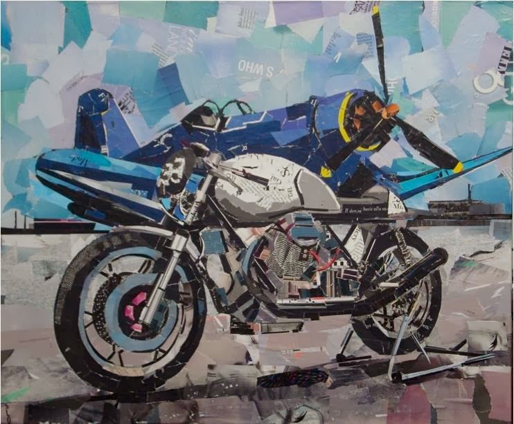 "Motorcycles Collage" by Mauro Spinelli - Lsr Bikes