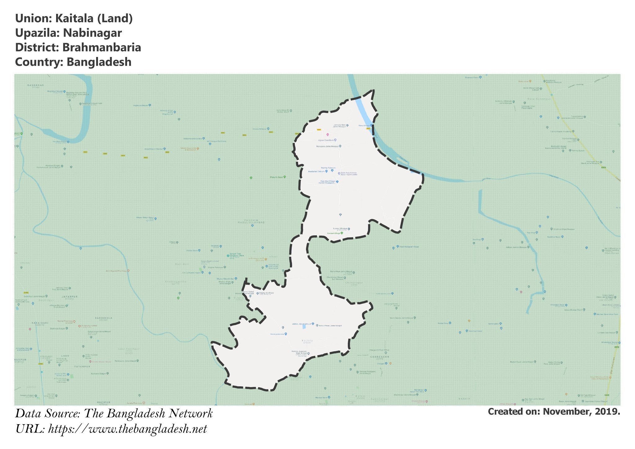 Kaitala Union, Brahmanbaria