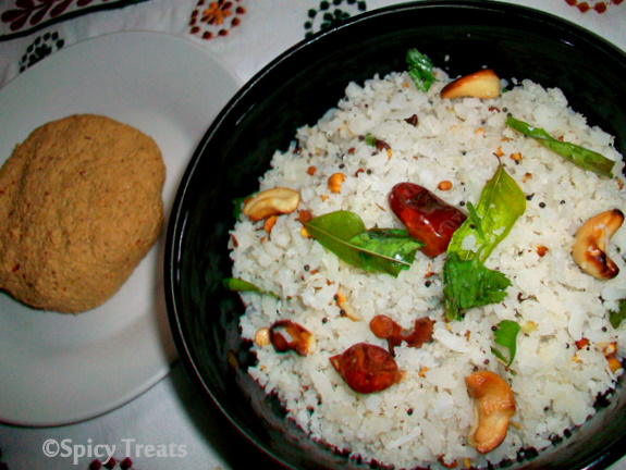 Spicy Treats: Coconut Poha N Peanut Thuvaiyal / Chutney + Awards