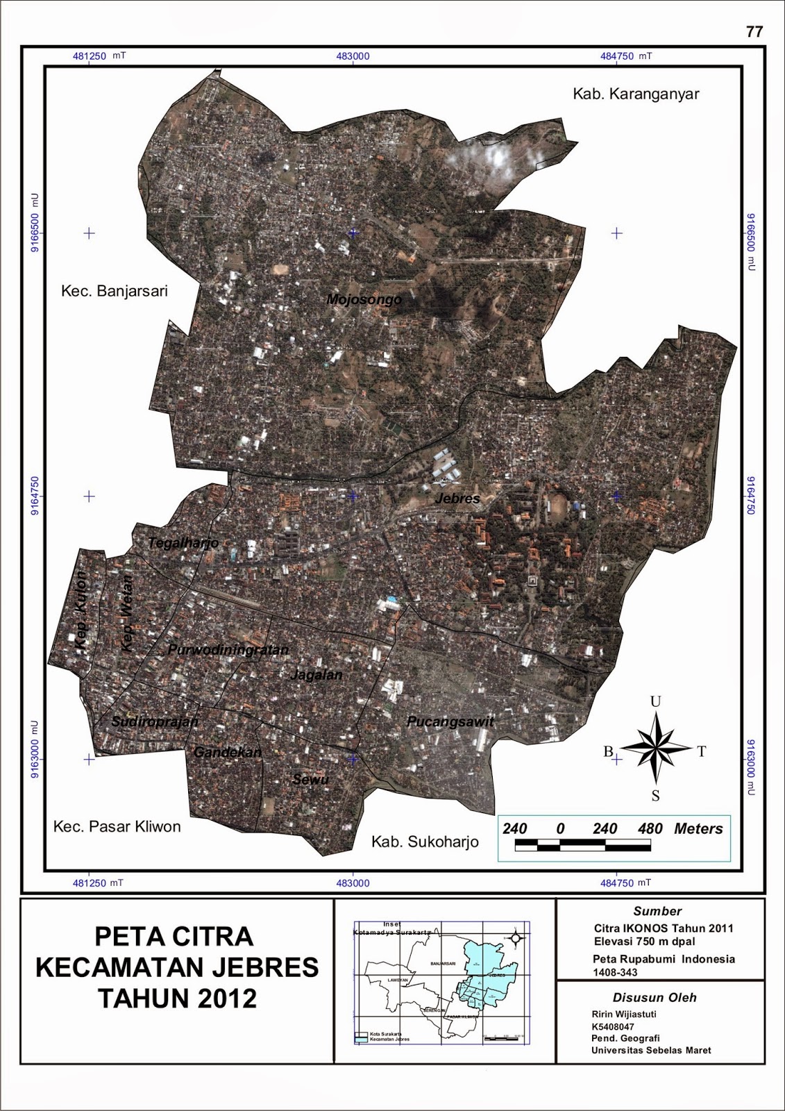 GEOGRAFI KECAMATAN JEBRES, SURAKARTA