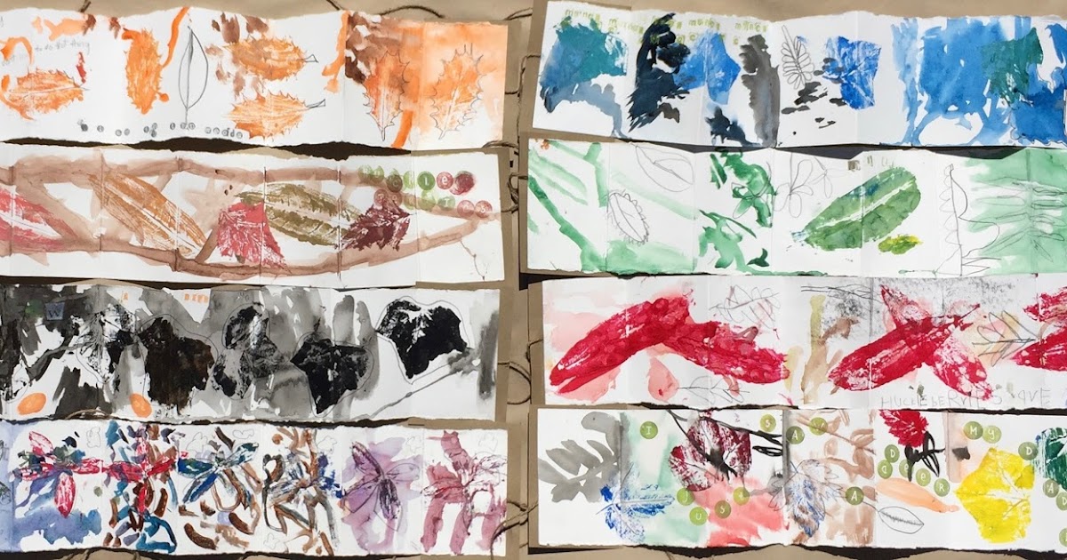 Doodlebug Dabblings: creating a fold out nature book