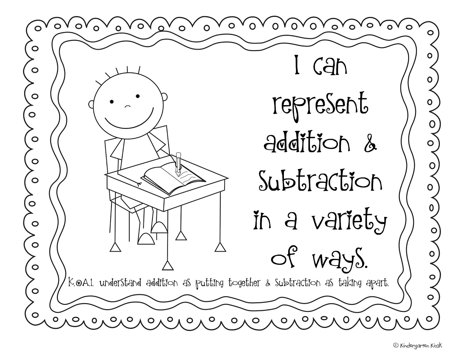 Kindergarten Kiosk: Kindergarten Common Core Posters For Math: Black ...