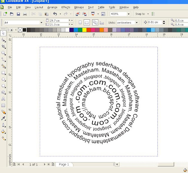 Tutorial Cara Membuat Typography (Tipografi) Sederhana dengan Corel ...
