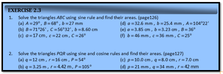 Exercises : Trigonometry (Basic Trigonometry, Trigonometric Equations ...
