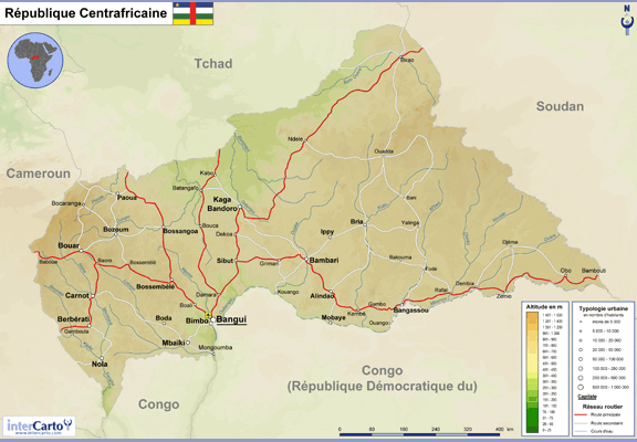 Cartes des République Centrafricaine