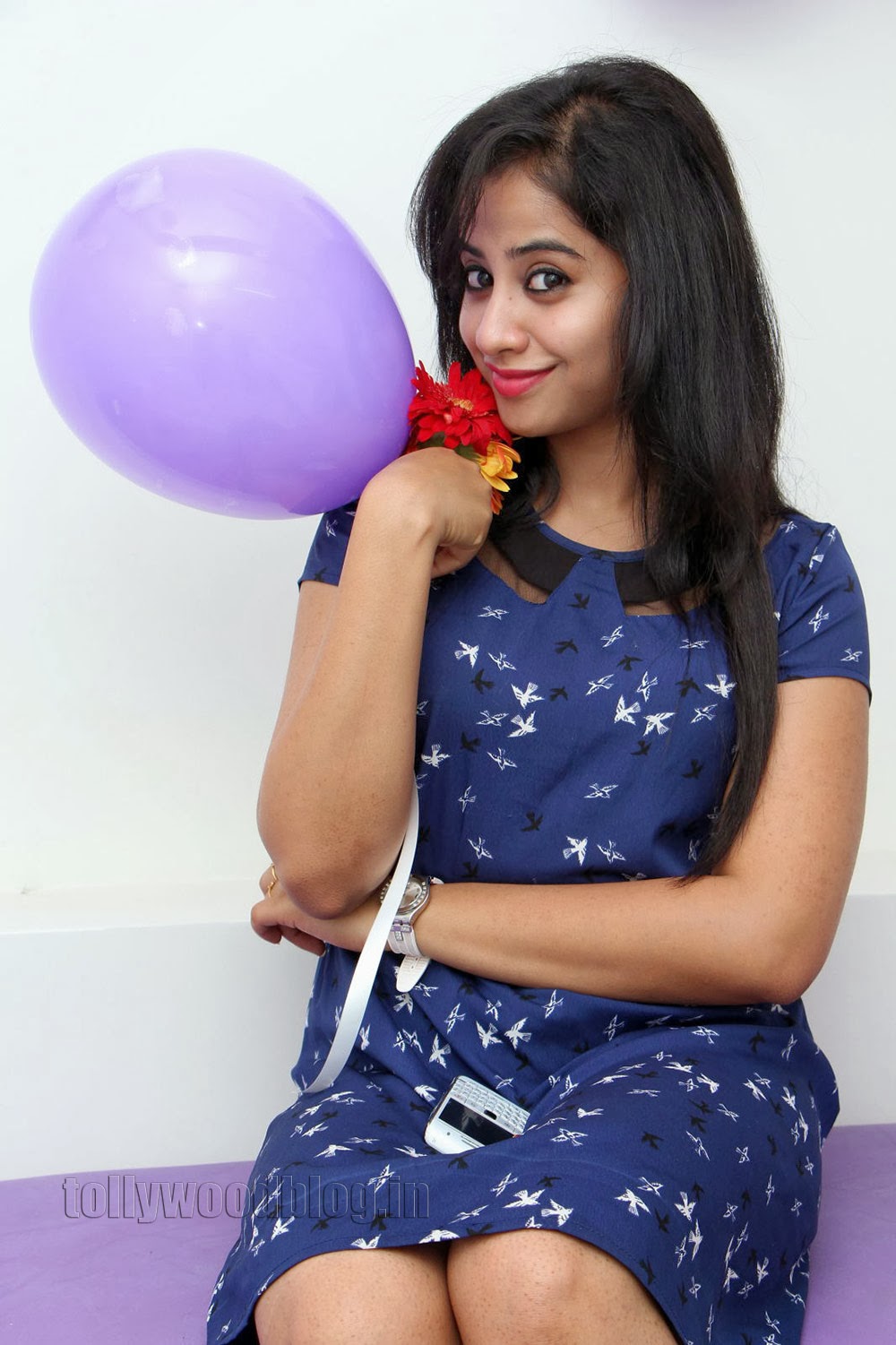 Swati Dixit in blue short gown at Homeo Trends Clinic Launch | electrihot