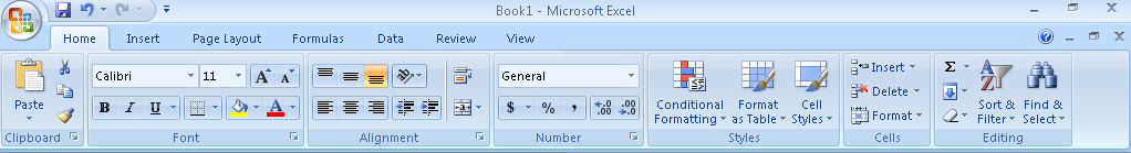 Evelin Christia A: Menu dan Icon Microsoft Office Excel 2007