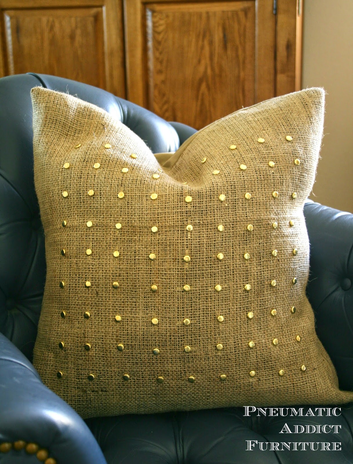 Cheap & Easy Studded Pillow Cover | Pneumatic Addict