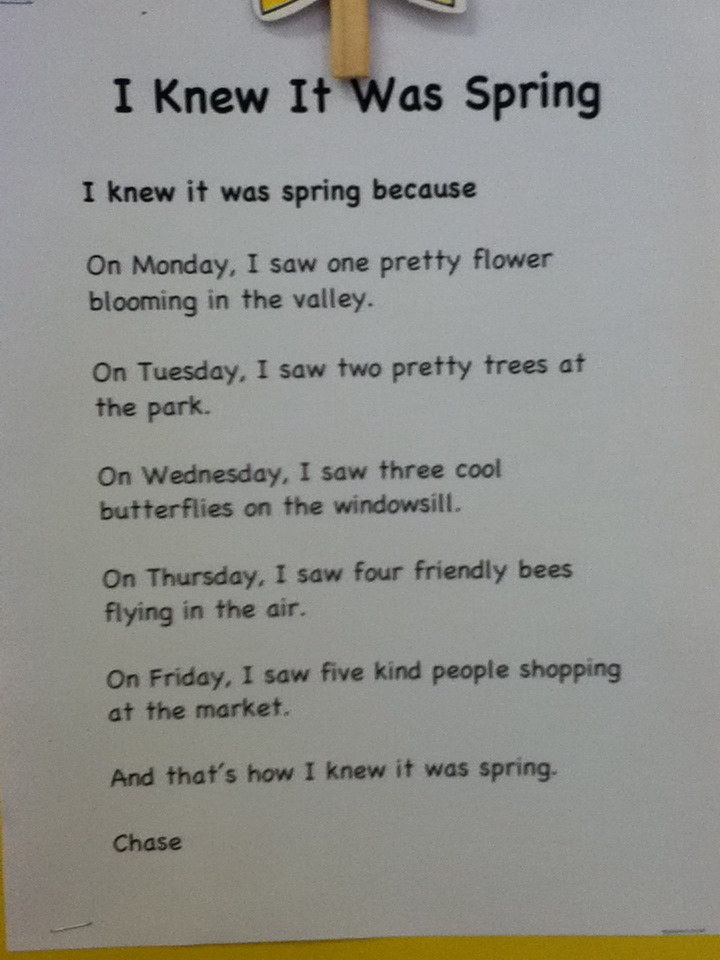 Mrs. Bushong's Second Grade: I Knew it was Spring