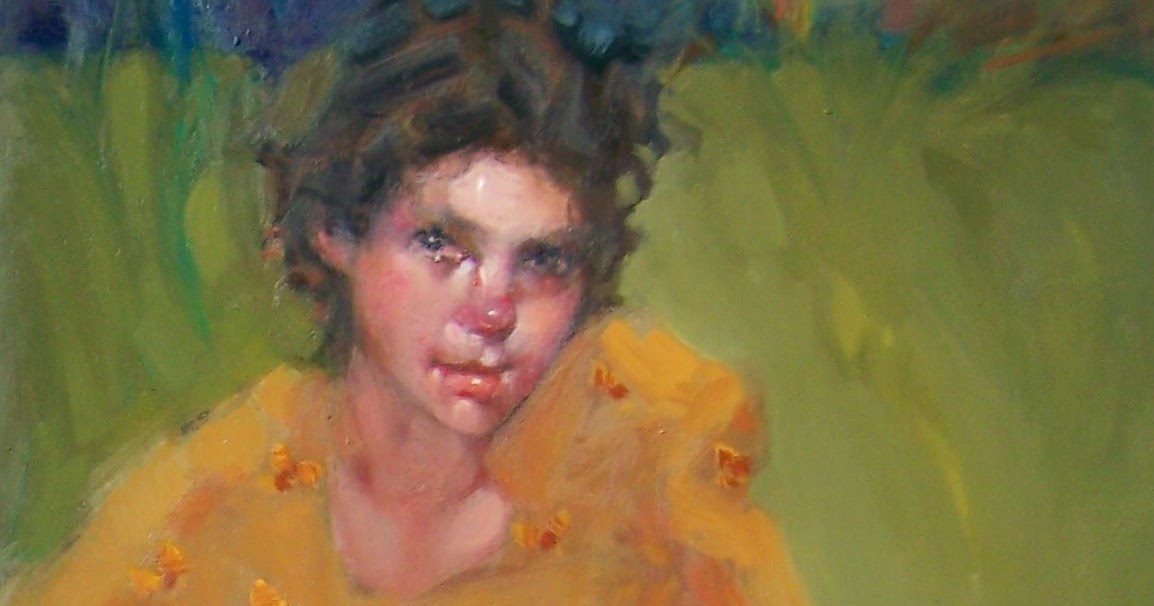 Kim Roberti Art Gallery: THE GIFT original small painting portrait of ...