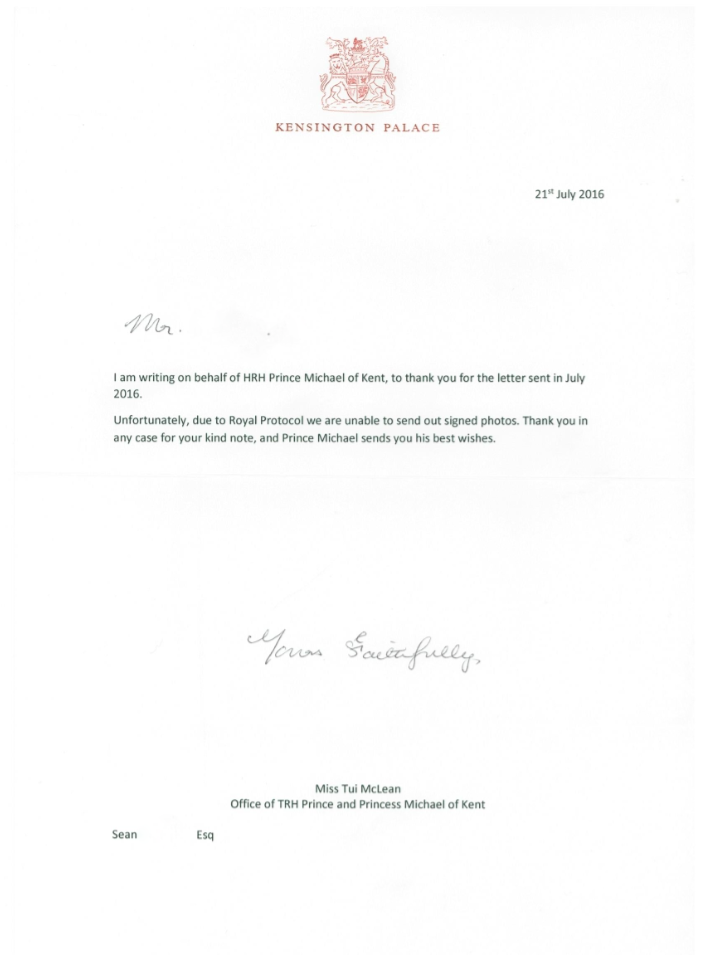 Royal Letters: July 2016