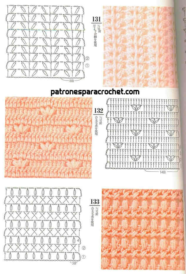 200 patrones crochet de puntos