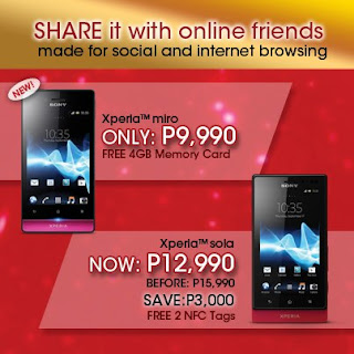 Sony Xperia Sola PRICE DROP! Save Php3,000 and get a FREE NFC SmartTags