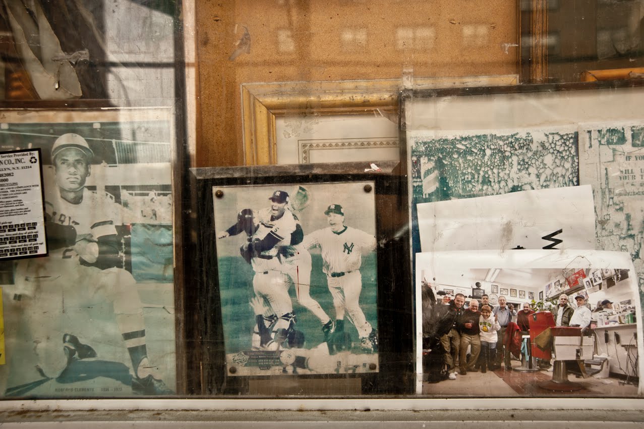 barber shop window display